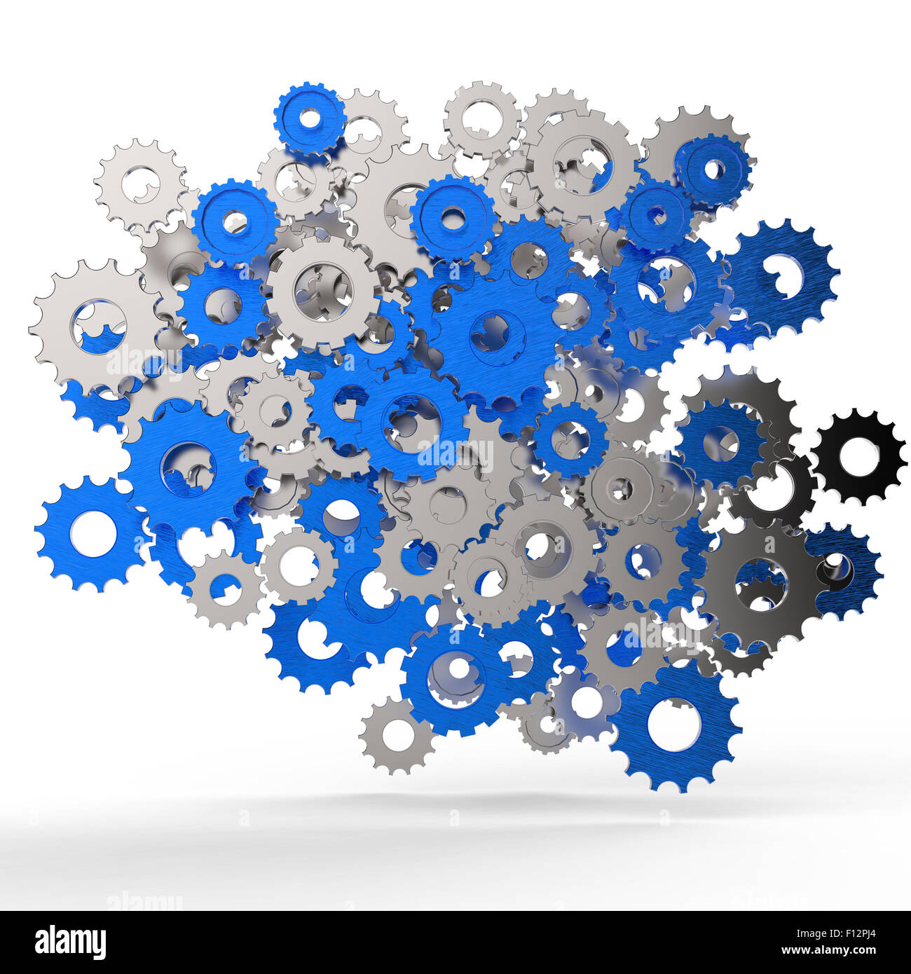 3d cog gear on white background Stock Photo - Alamy