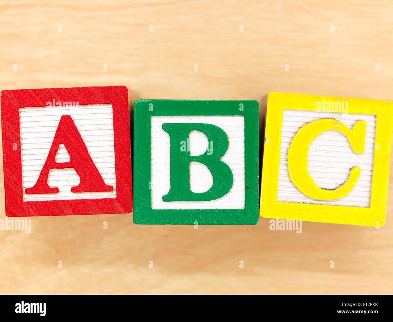A close up shot of ABC blocks Stock Photo - Alamy