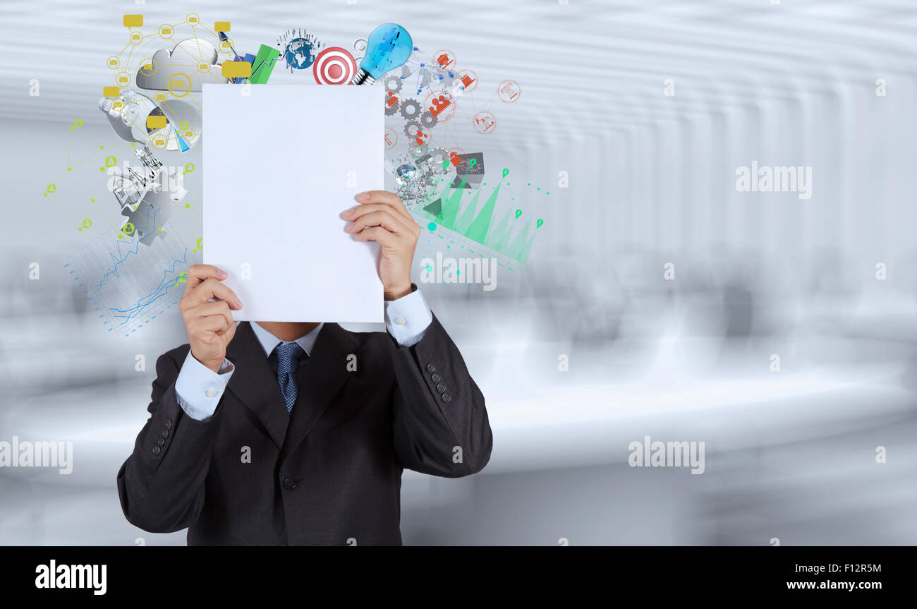 businessman hand show book of success business as concept Stock Photo ...