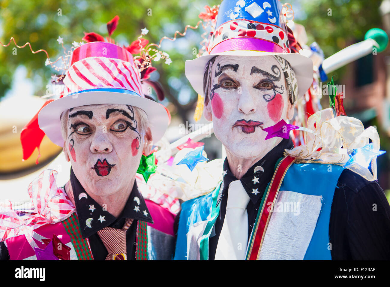 two men in clown costumes, Summer Solstice Parade, Science Fiction ...
