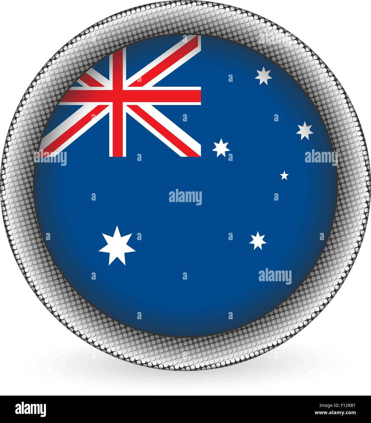 Australia flag button on a white background. Vector illustration Stock ...