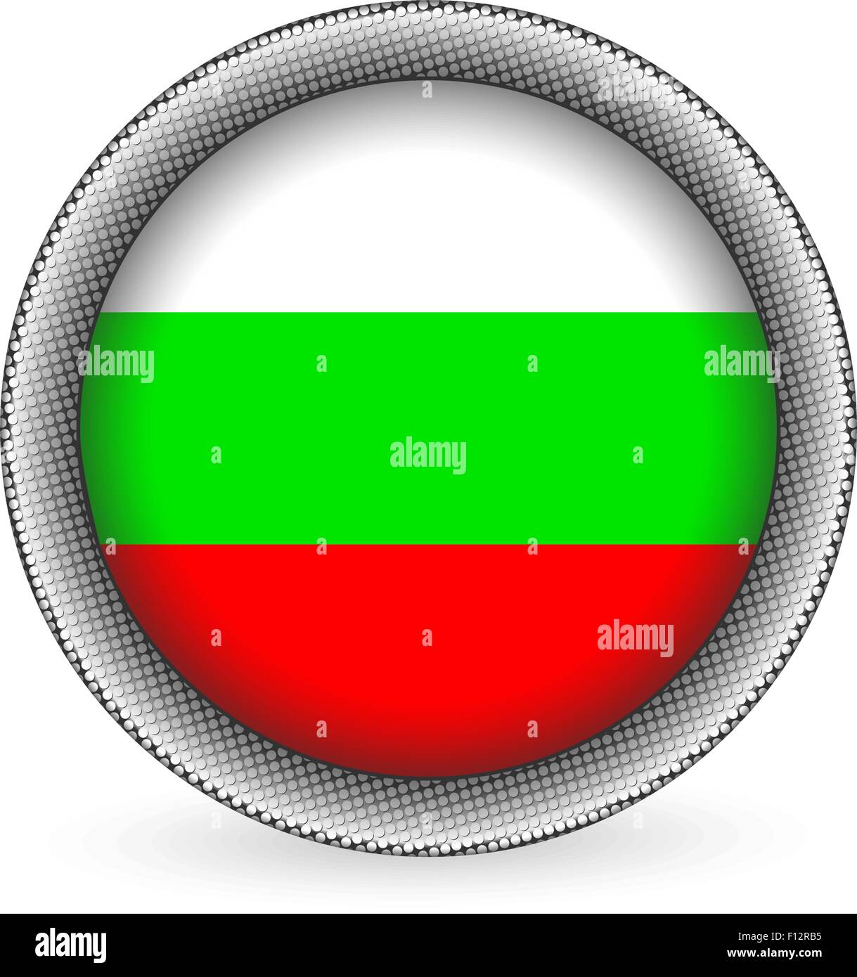 Bulgaria flag button on a white background. Vector illustration Stock ...