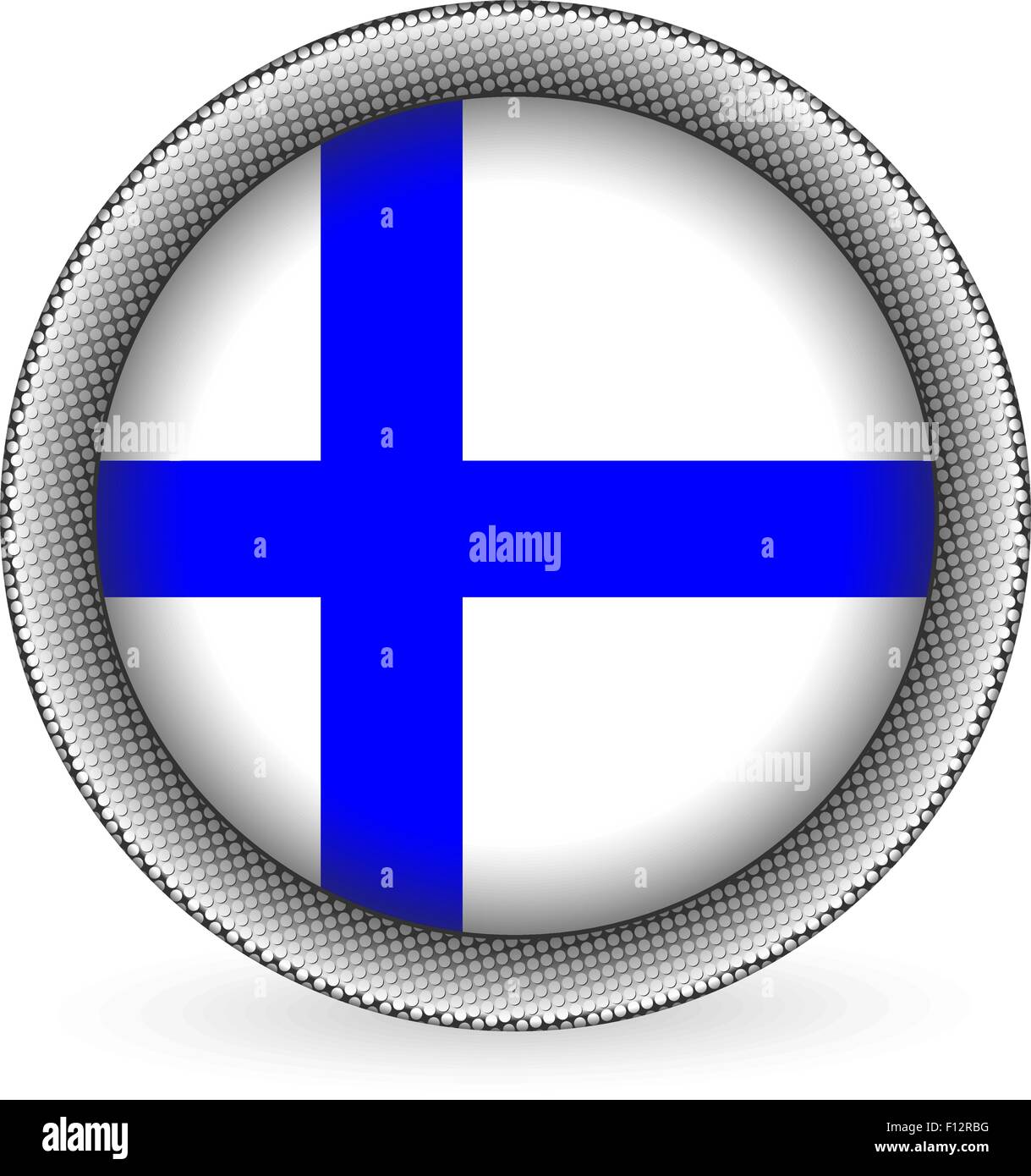 Finland flag button on a white background. Vector illustration Stock ...