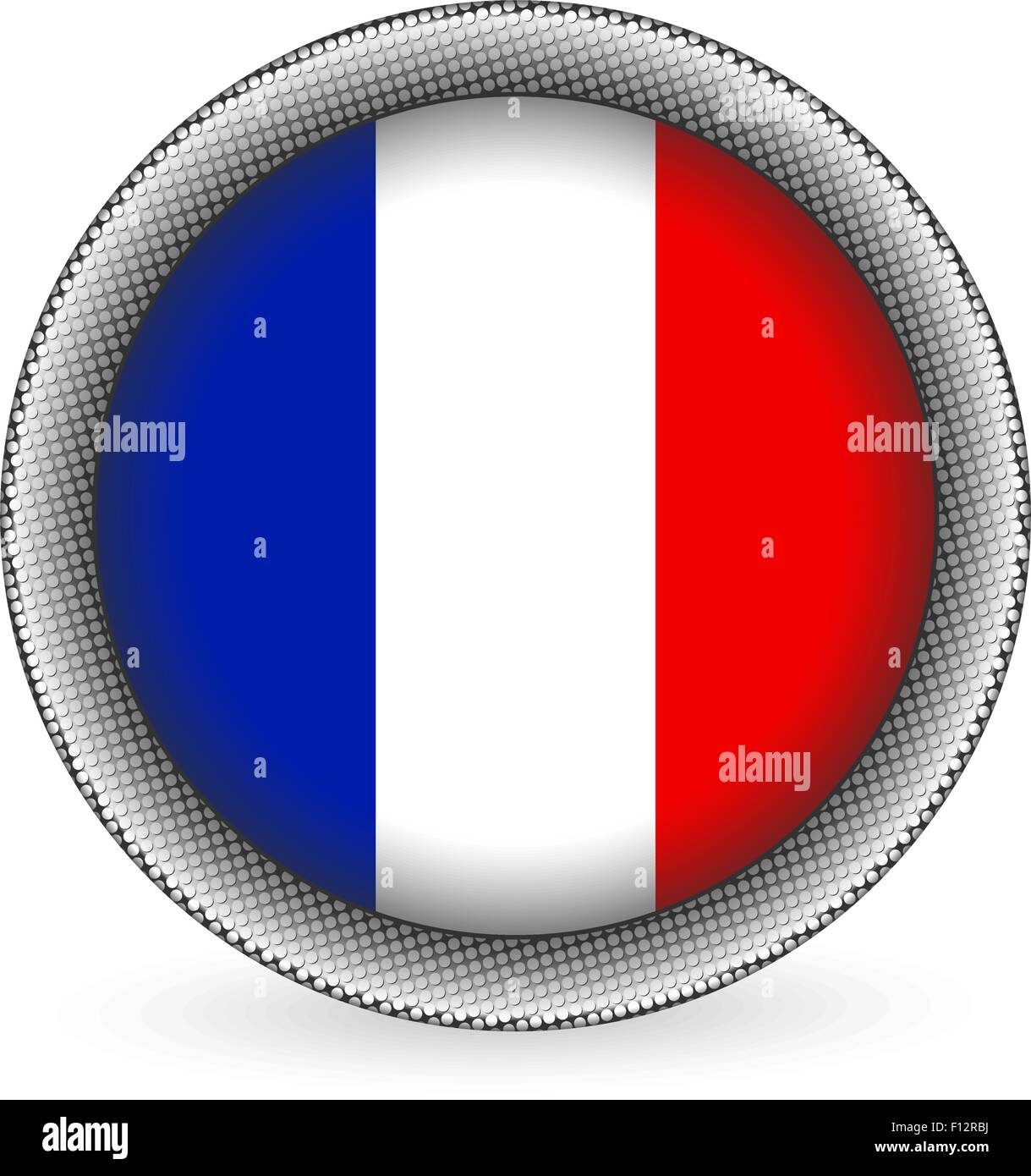 France flag button on a white background. Vector illustration Stock ...