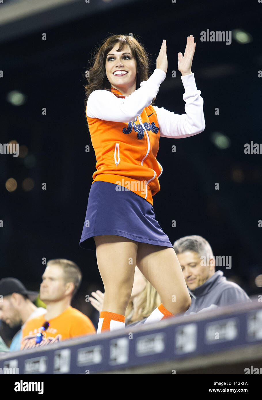 Detroit, Michigan, USA. 25th Aug, 2015. Tigers Energy Squad member ...