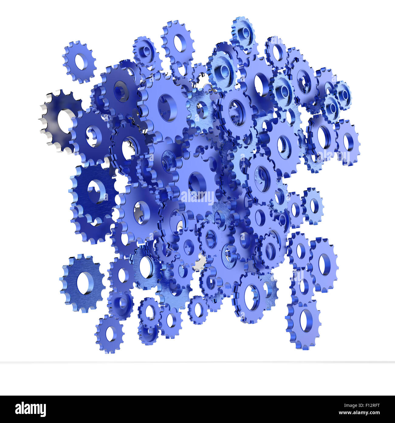 3d cog gear on white background Stock Photo - Alamy