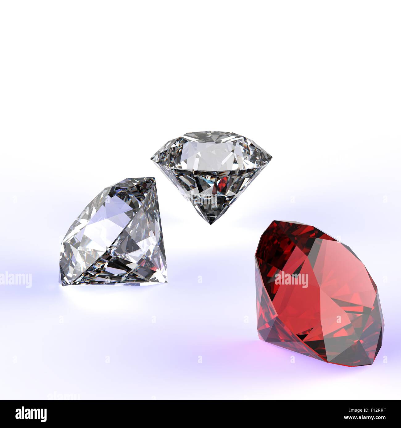 Diamonds 3d composition on white Stock Photo - Alamy