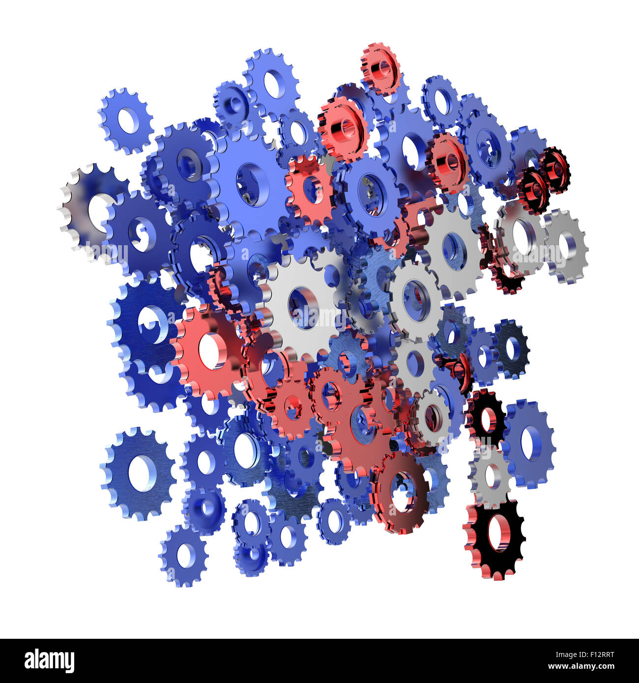 3d cog gear on white background Stock Photo - Alamy