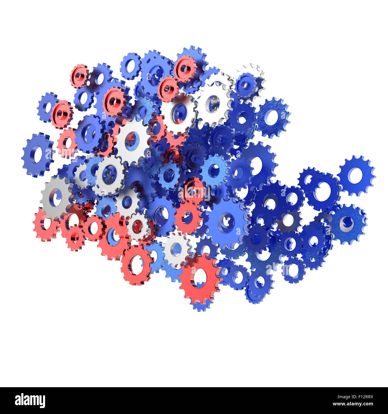 3d cog gear on white background Stock Photo - Alamy