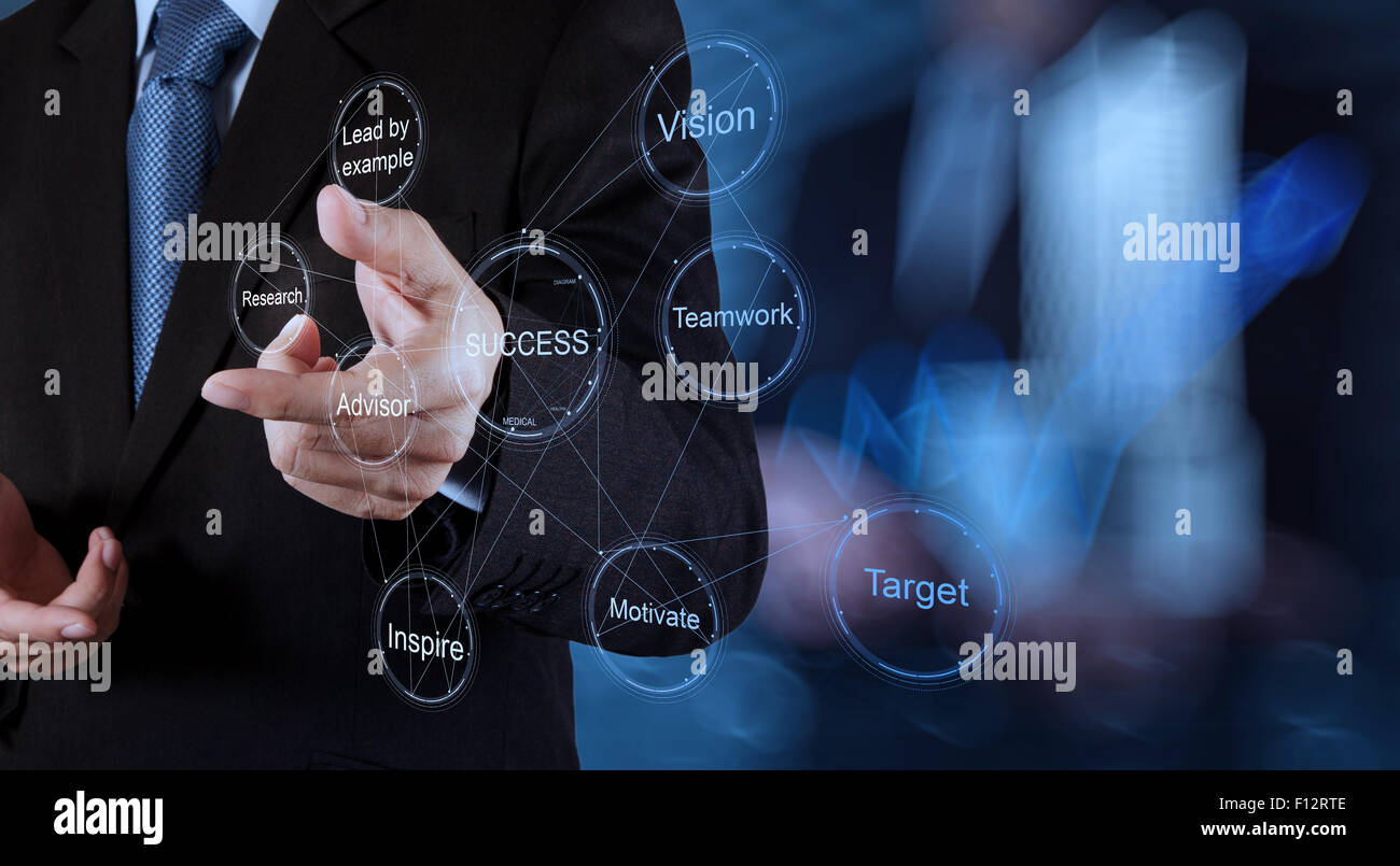 Businessman hand drawing business hi-res stock photography and images ...