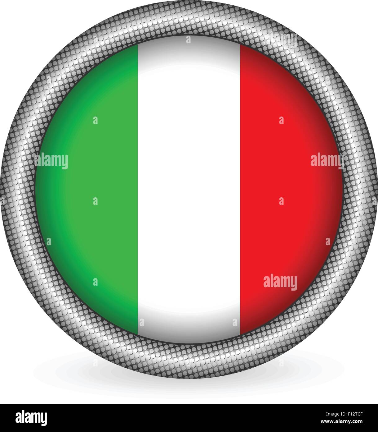 Italy flag button on a white background. Vector illustration Stock ...