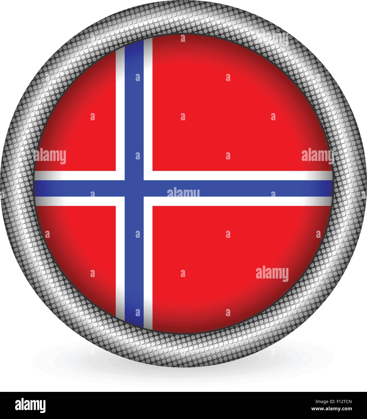 Norway flag button on a white background. Vector illustration Stock ...