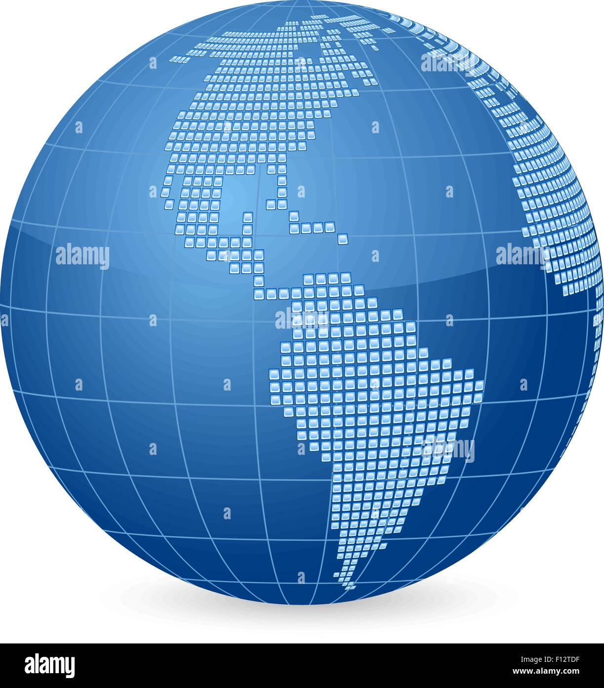 World globe formed by squares. Vector illustration Stock Vector Image ...