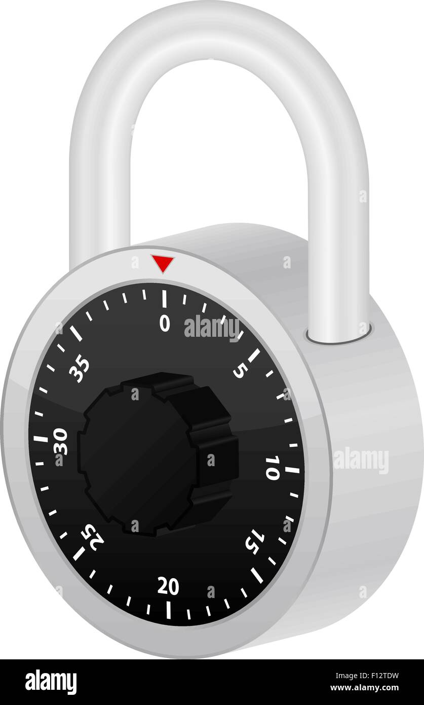 Grey code padlock on a white background. Vector illustration Stock ...