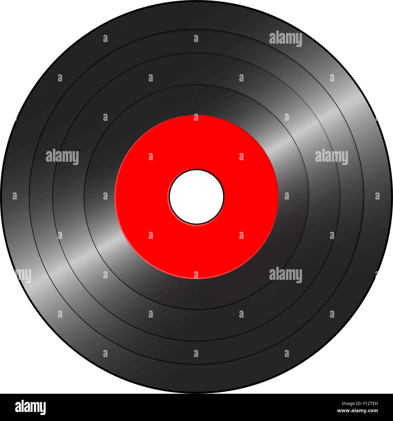 Gramophone record on a white background. Vector illustration Stock ...