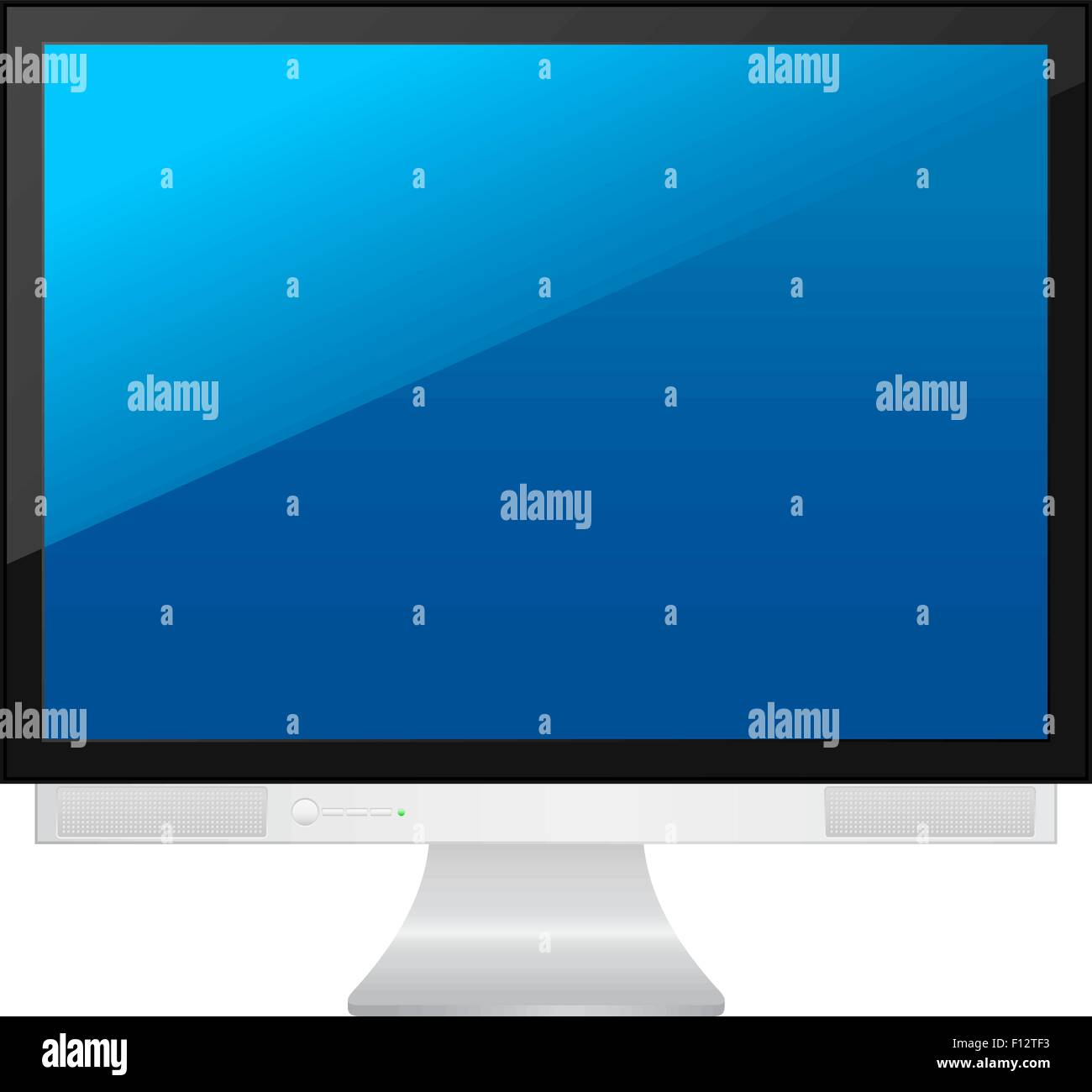 Lcd monitor isolated on white background. Vector illustration Stock ...