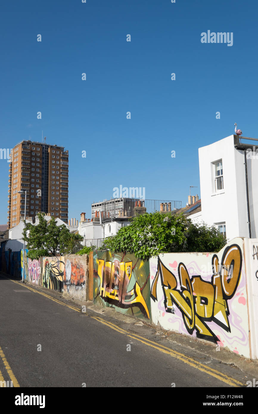 Street scene at the North Laine district of Brighton Stock Photo - Alamy