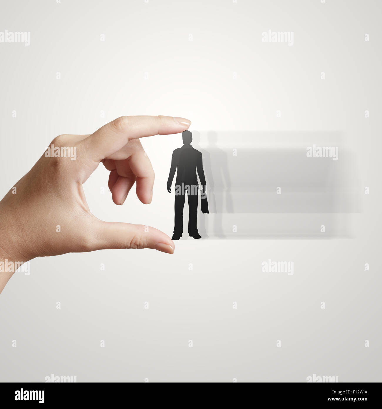 businessman hand choosing people icon as human resources concept Stock ...
