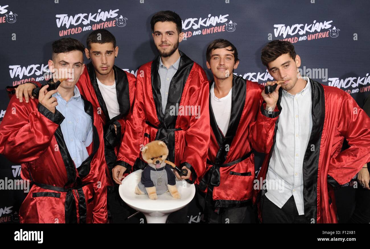 Los Angeles, CA, USA. 25th Aug, 2015. Jai Brooks, Beau Brooks, Luke ...