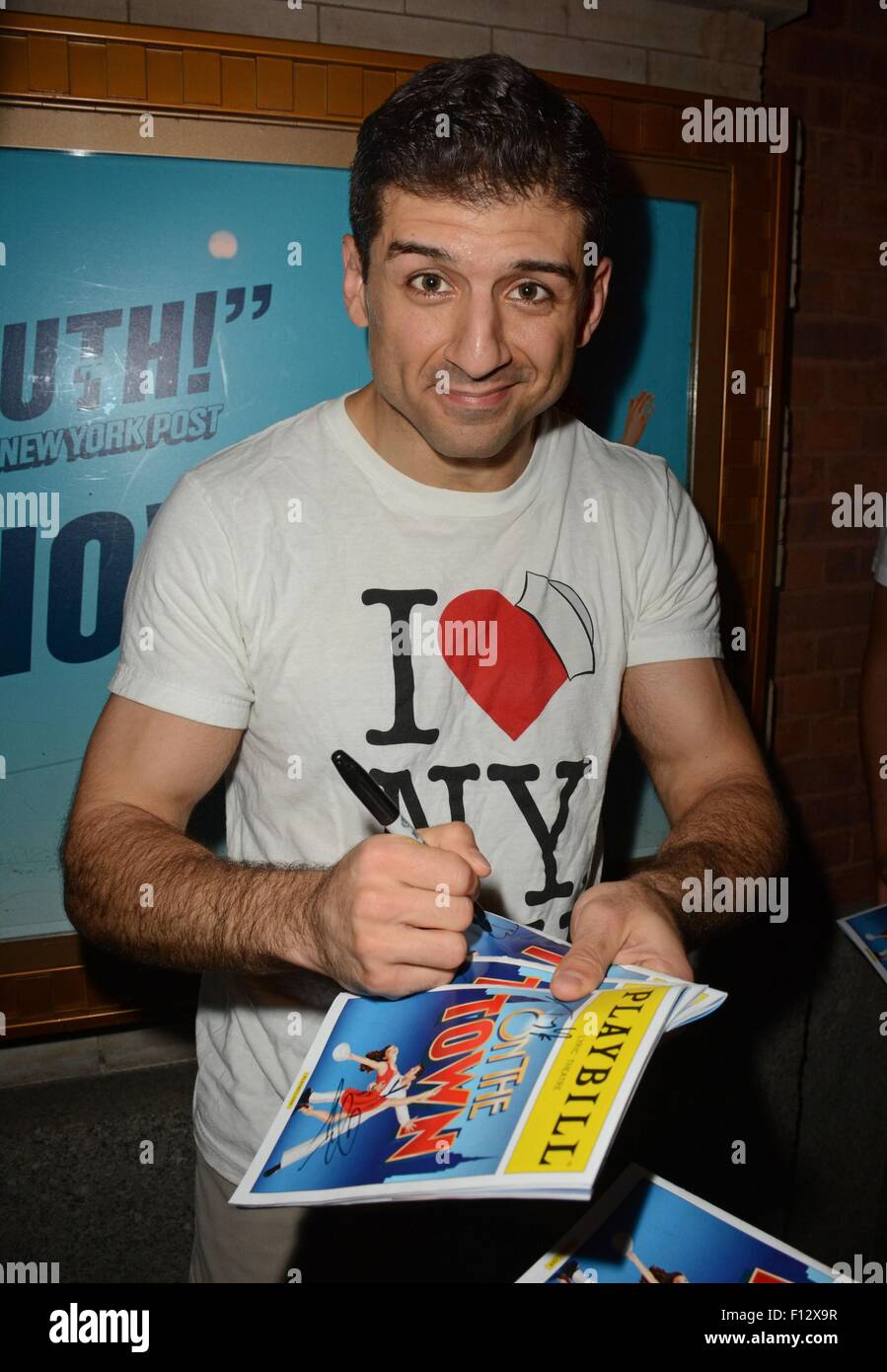 New York, NY, USA. 25th Aug, 2015. Tony Yazbeck at a public appearance ...