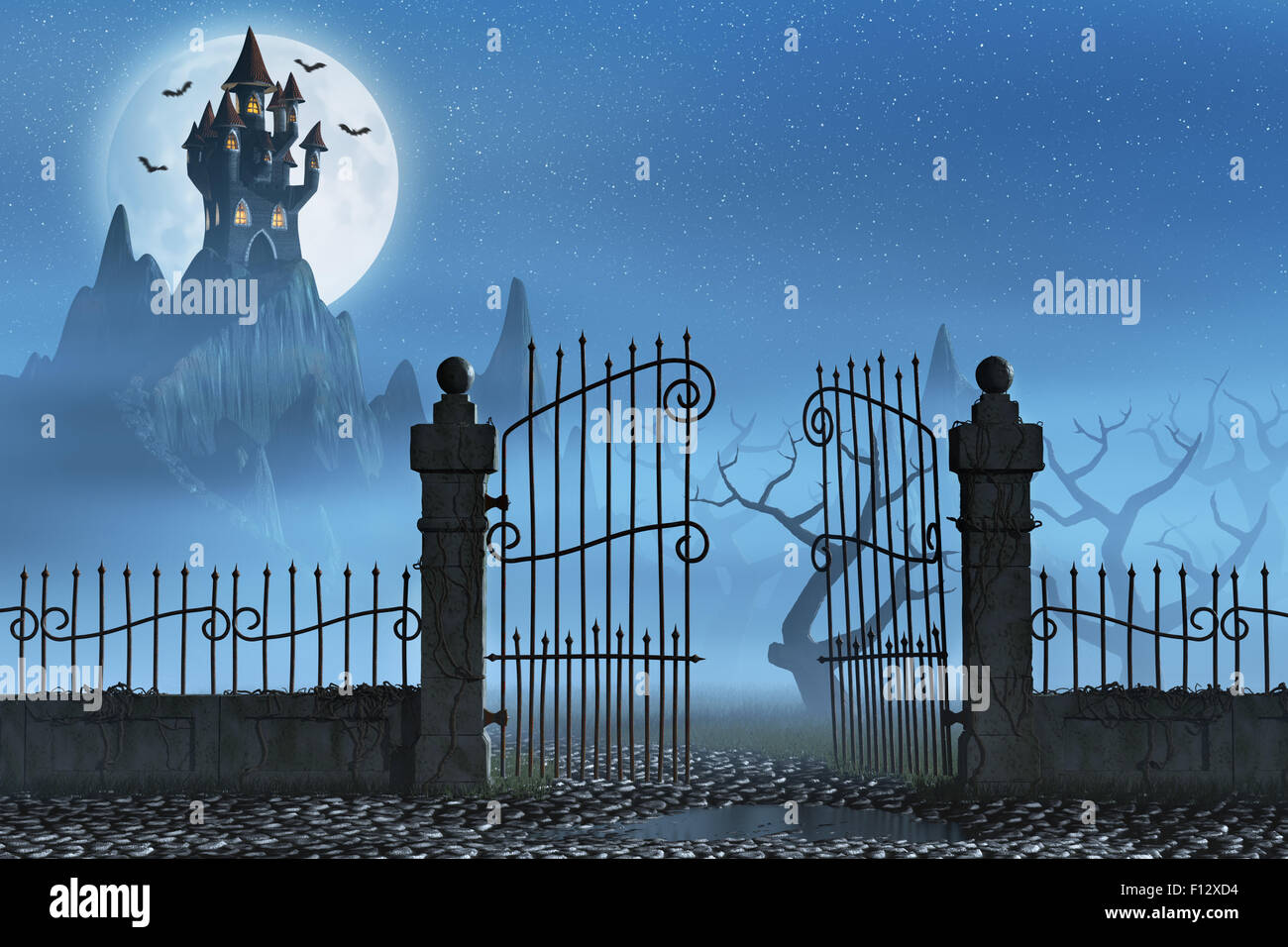 Spooky castle hi-res stock photography and images - Alamy
