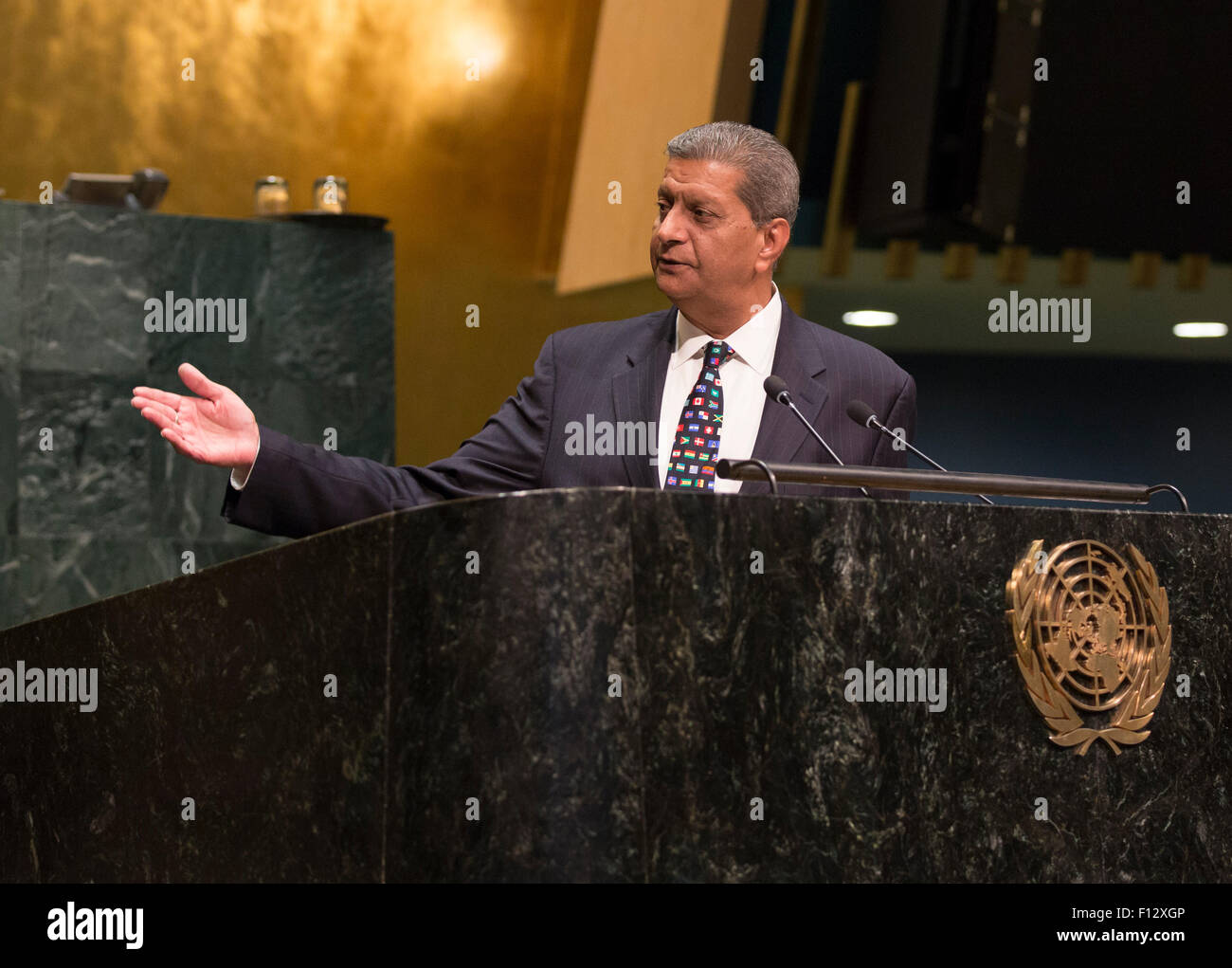 New York City, United States. 25th Aug, 2015. Amir Dossal attending the ...