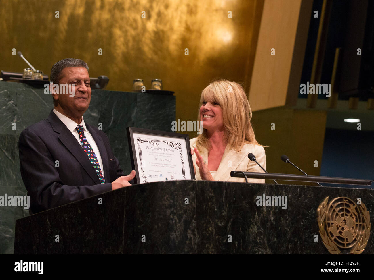 New York City, United States. 25th Aug, 2015. Laura Turner and Amir ...