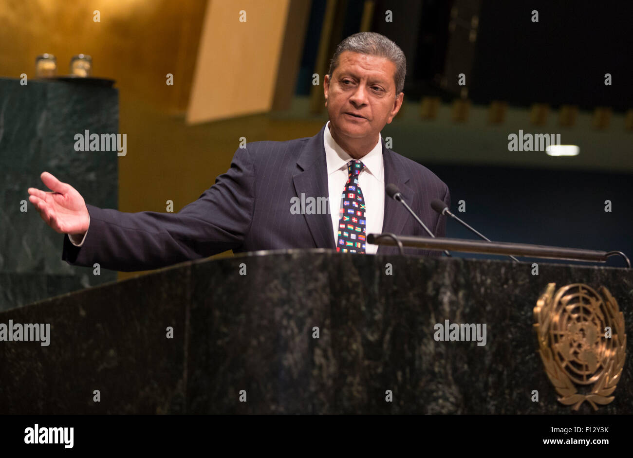 New York City, United States. 25th Aug, 2015. Amir Dossal attending the ...