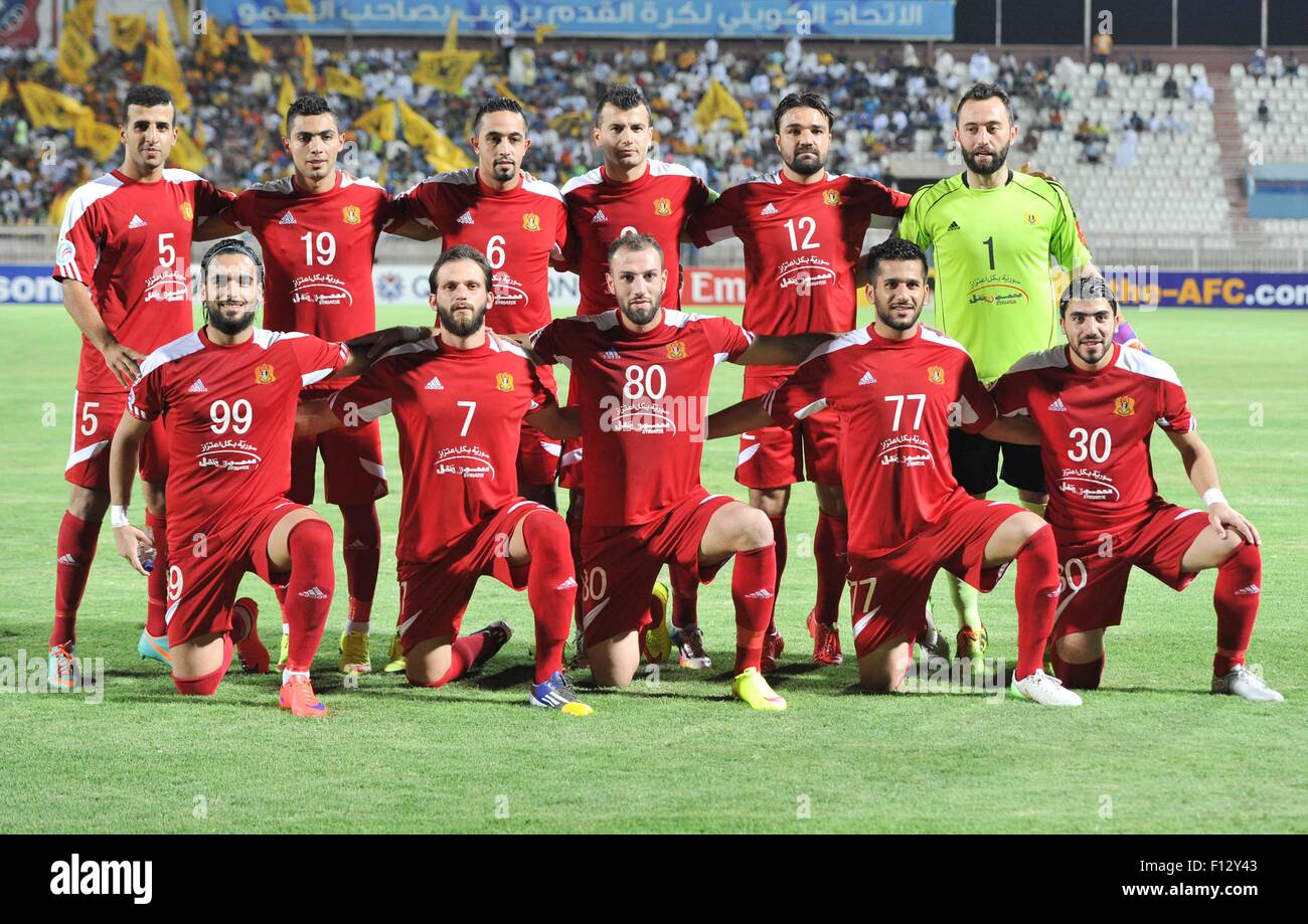 Kuwait City, Kuwait. 25th Aug, 2015. The lineup players of Syria's Al ...