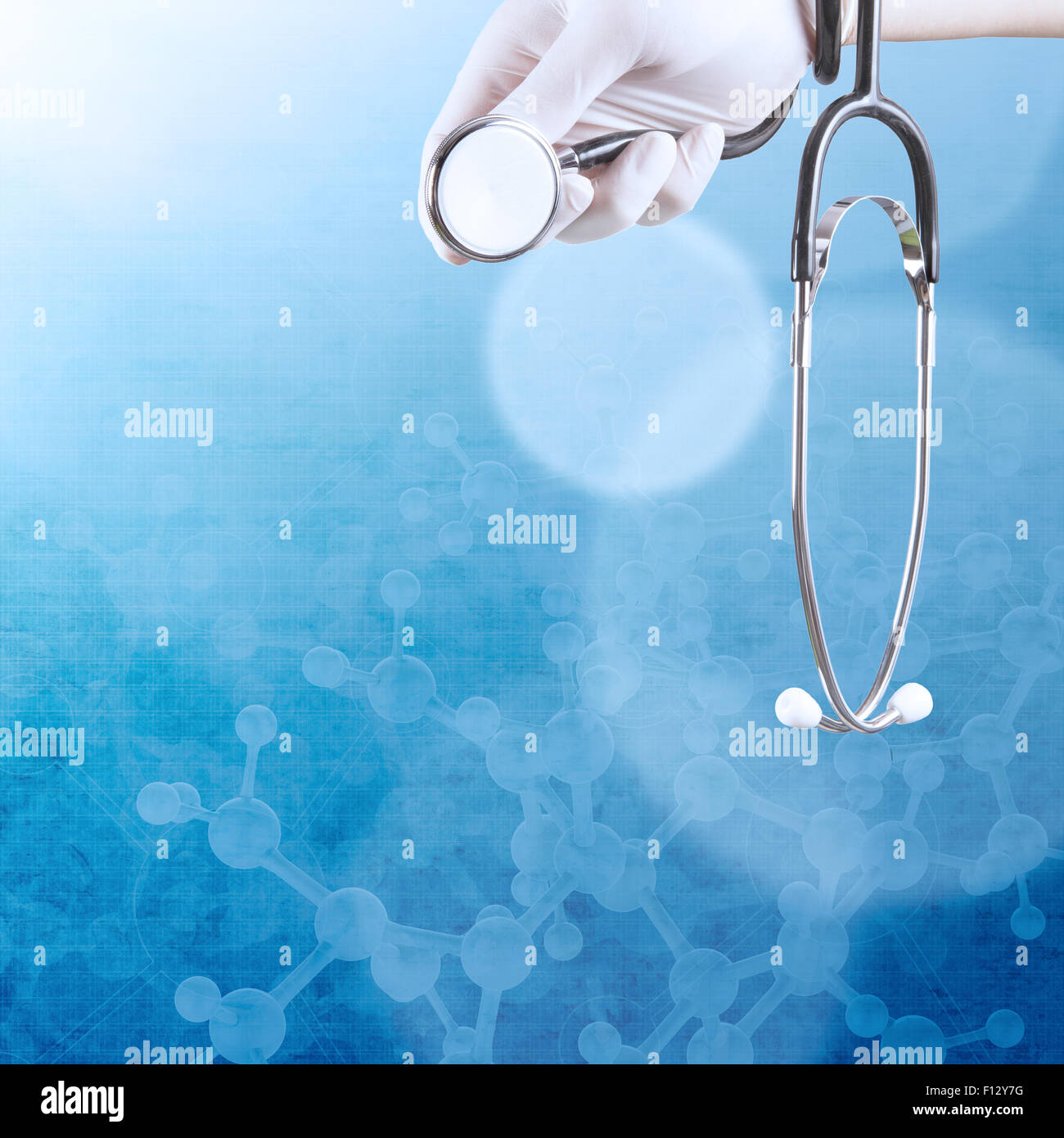 Doctor hand with medical background Stock Photo - Alamy