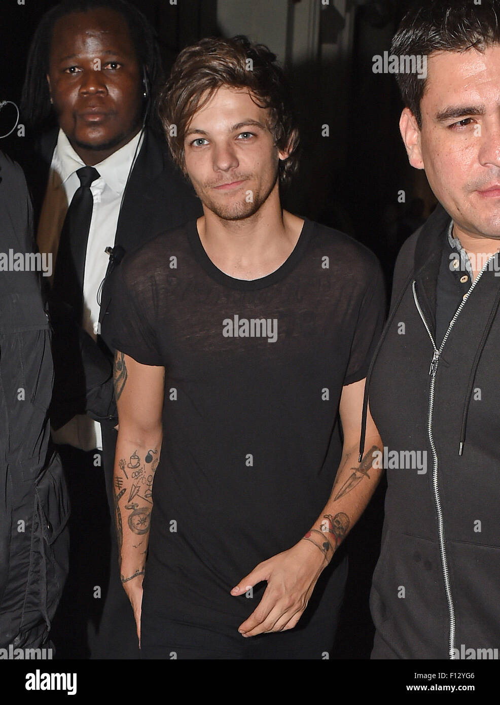 Niall Horan and Louis Tomlinson of One Direction seen leaving Libertine ...