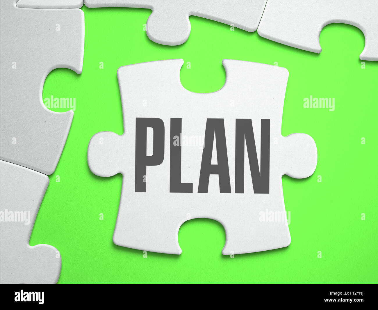 Plan - Jigsaw Puzzle with Missing Pieces Stock Photo - Alamy