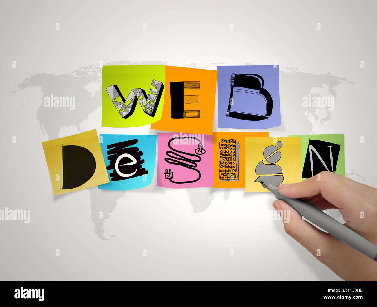 World map line drawing hi-res stock photography and images - Alamy