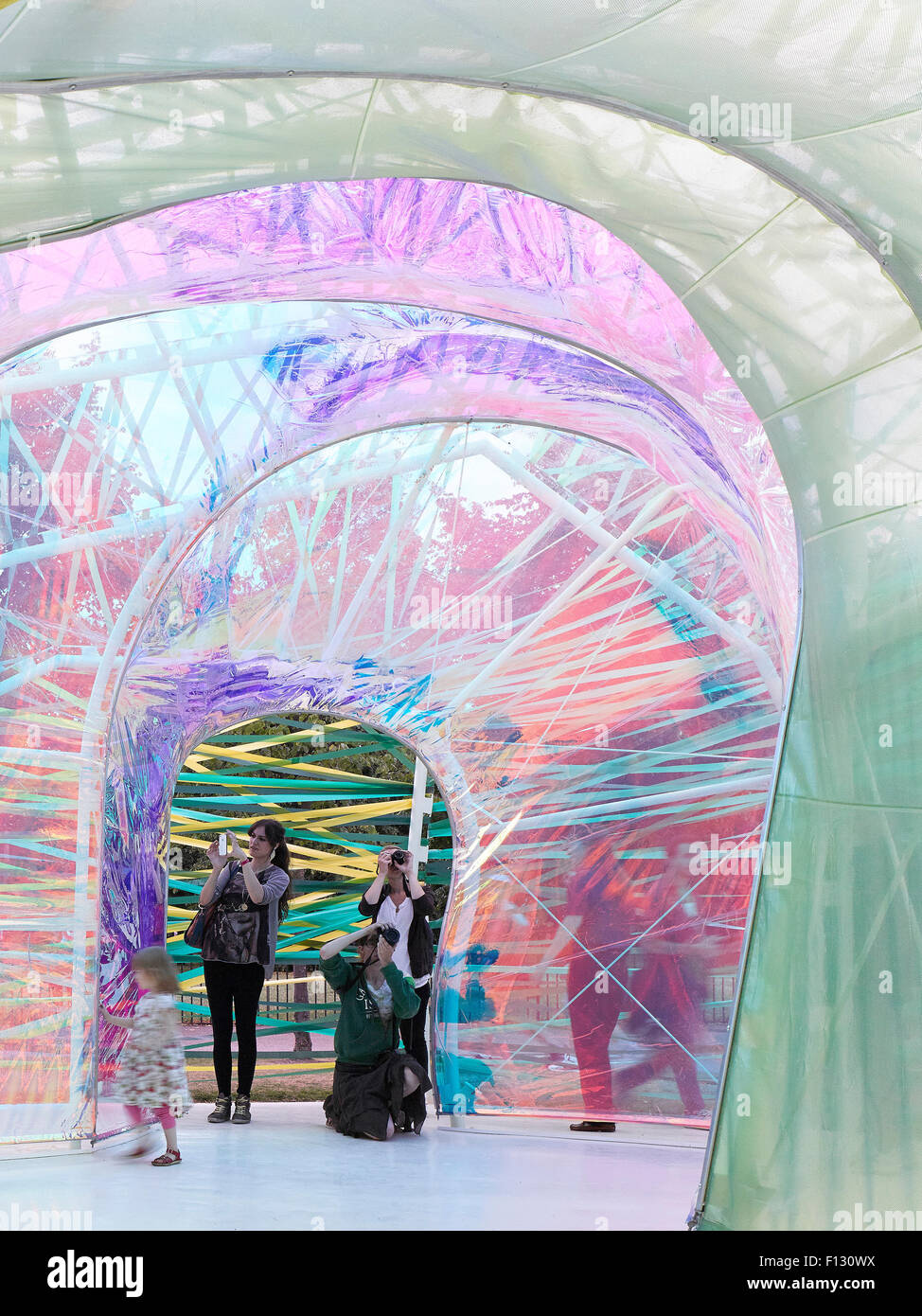 Pavilion tunnel with visitors. Serpentine Summer Pavilion 2015, London ...