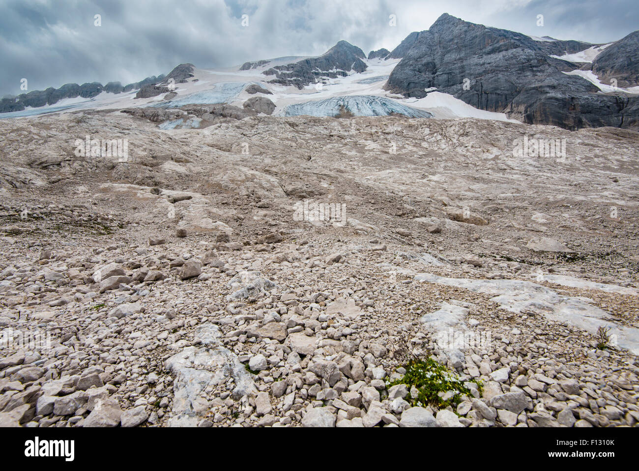 In front of the Marmolada glacier, Ghiacciaio della Marmolada ...
