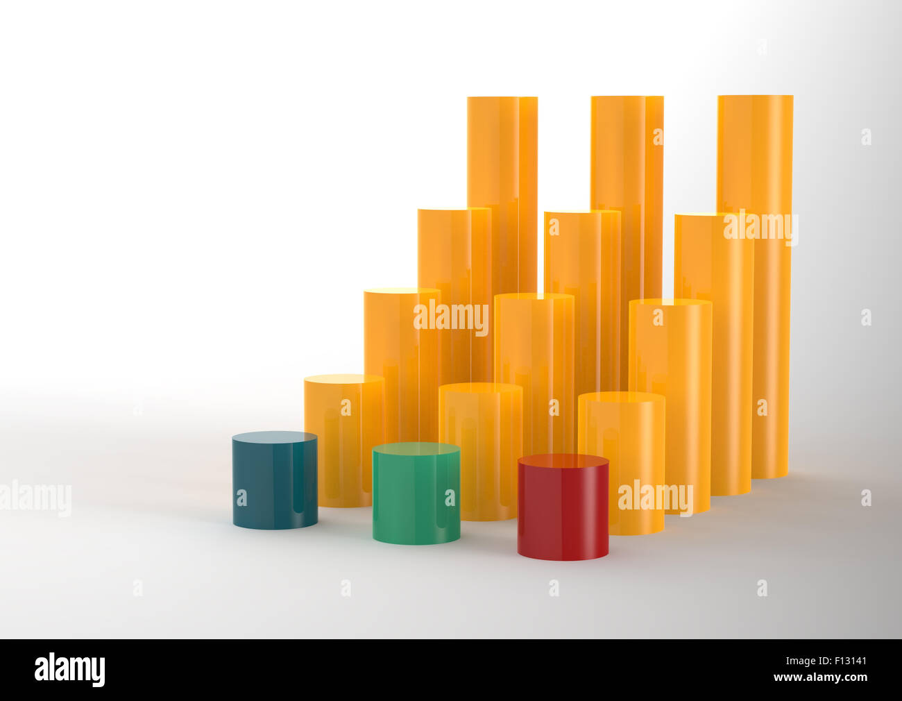 3D Bar Chart and chart growth as concept Stock Photo - Alamy