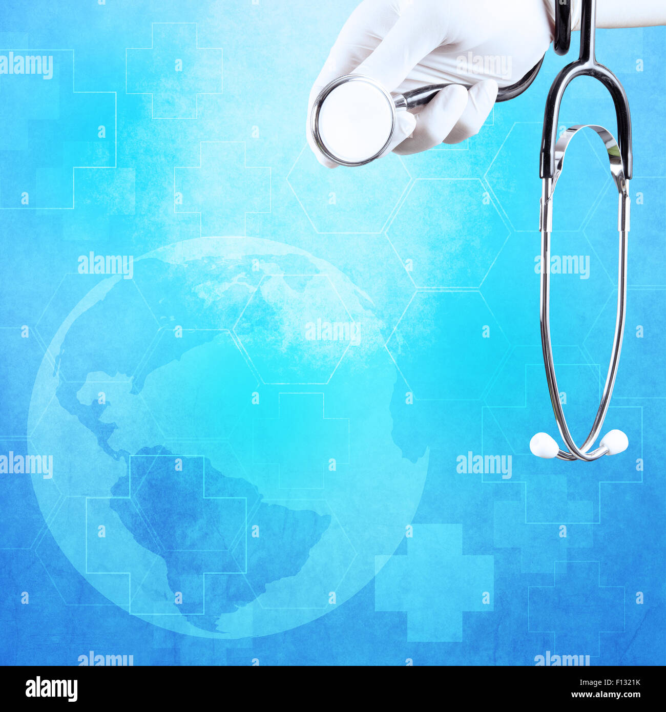 Doctor hand with medical background Stock Photo - Alamy