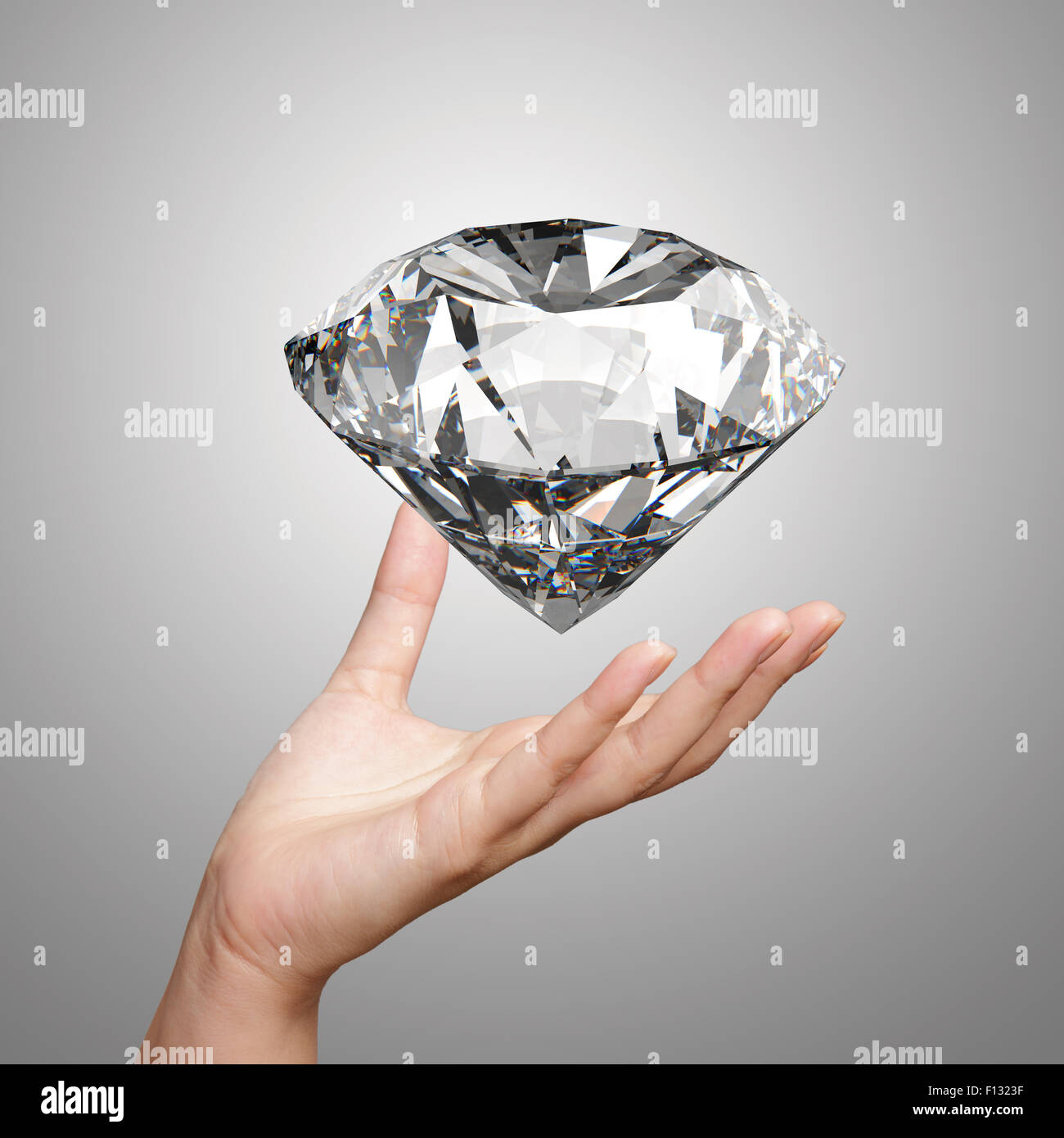 Hand holding 3d diamond over hi-res stock photography and images - Alamy