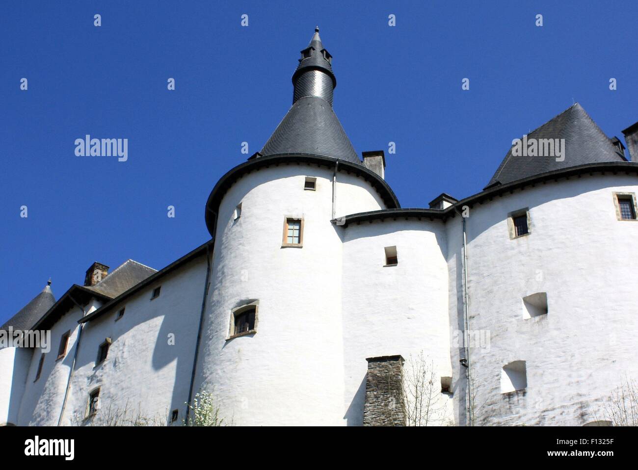 Clervaux. April-21-2009. Castle of Clervaux from the 12th century in ...
