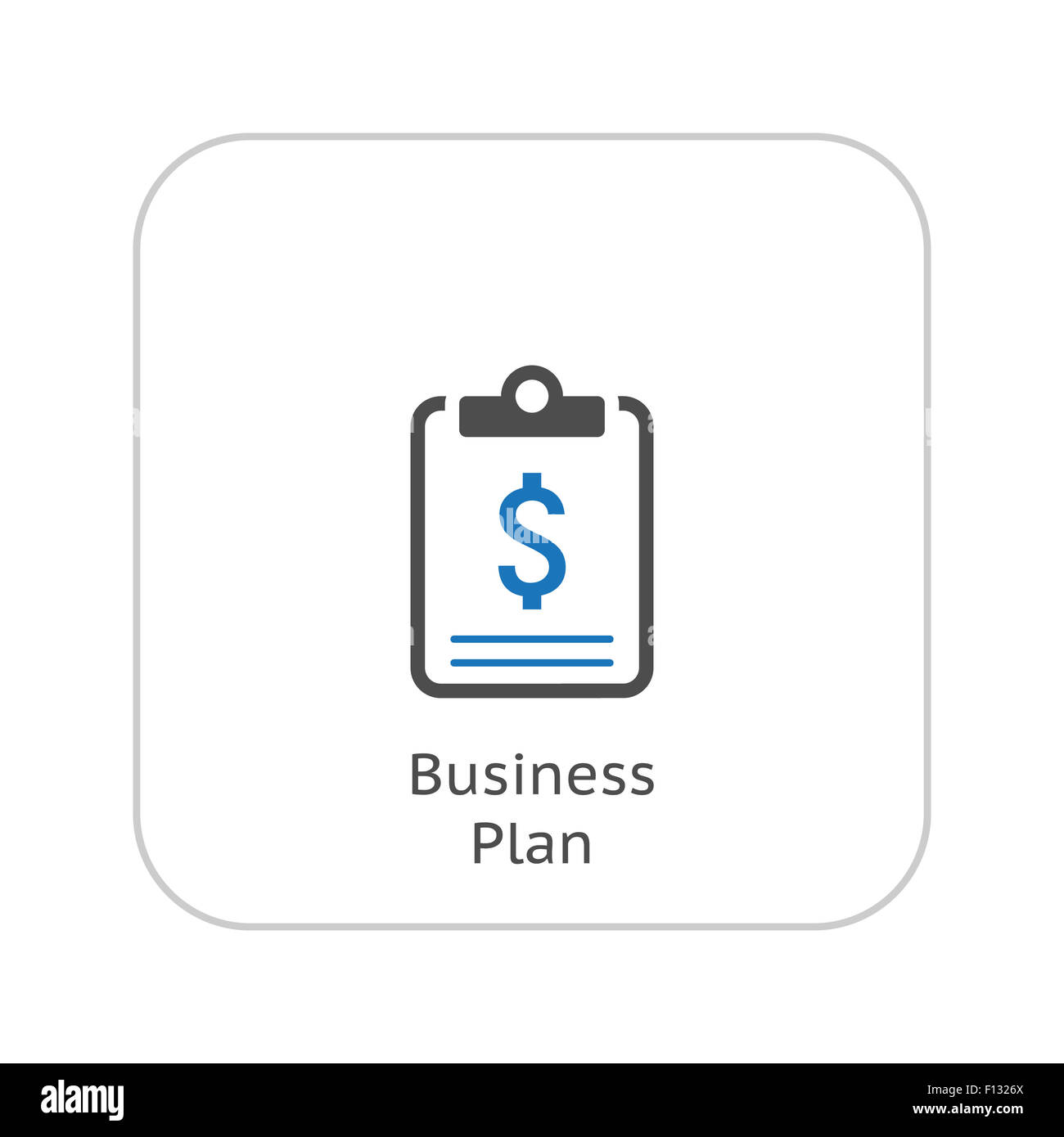 Business Plan Icon. Business Concept. Flat Design. Isolated ...