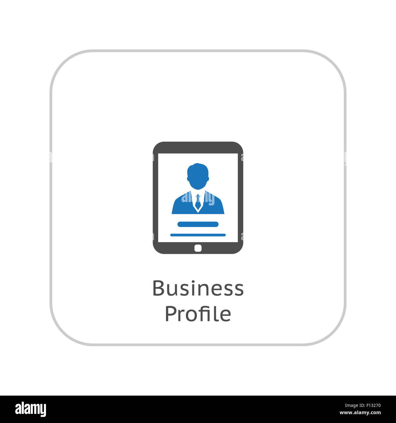 Business Profile Icon. Business Concept. Flat Design. Isolated ...
