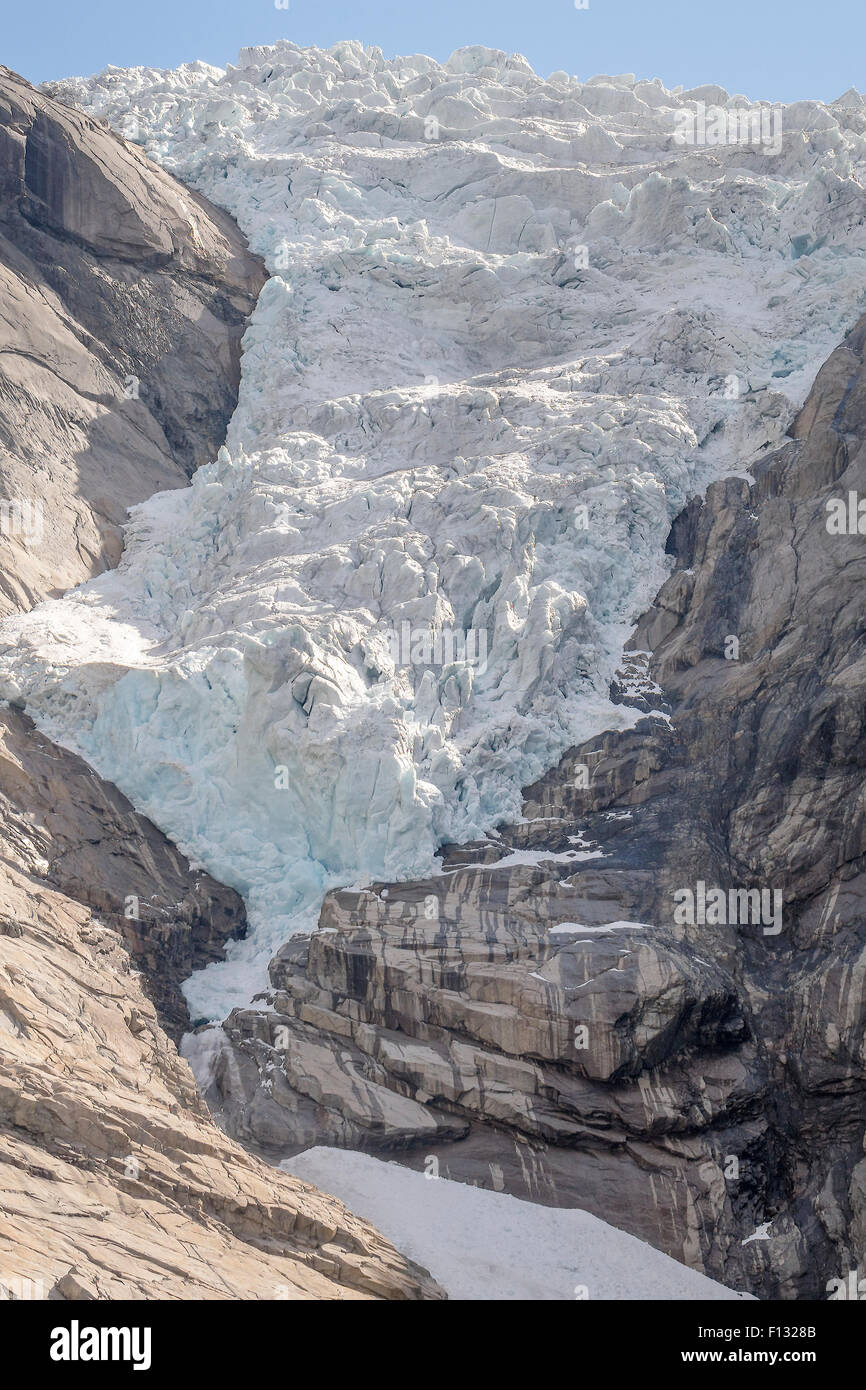 The Briksdal Glacier Jostedalsbreen National Park Norway Stock Photo ...