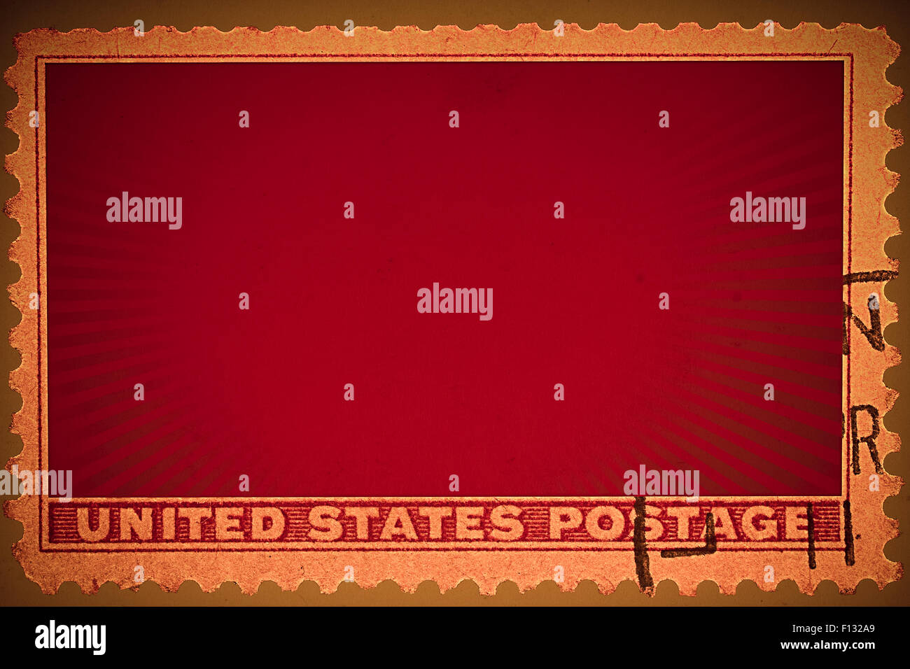 Old paper background with elements of vintage stamp Stock Photo - Alamy