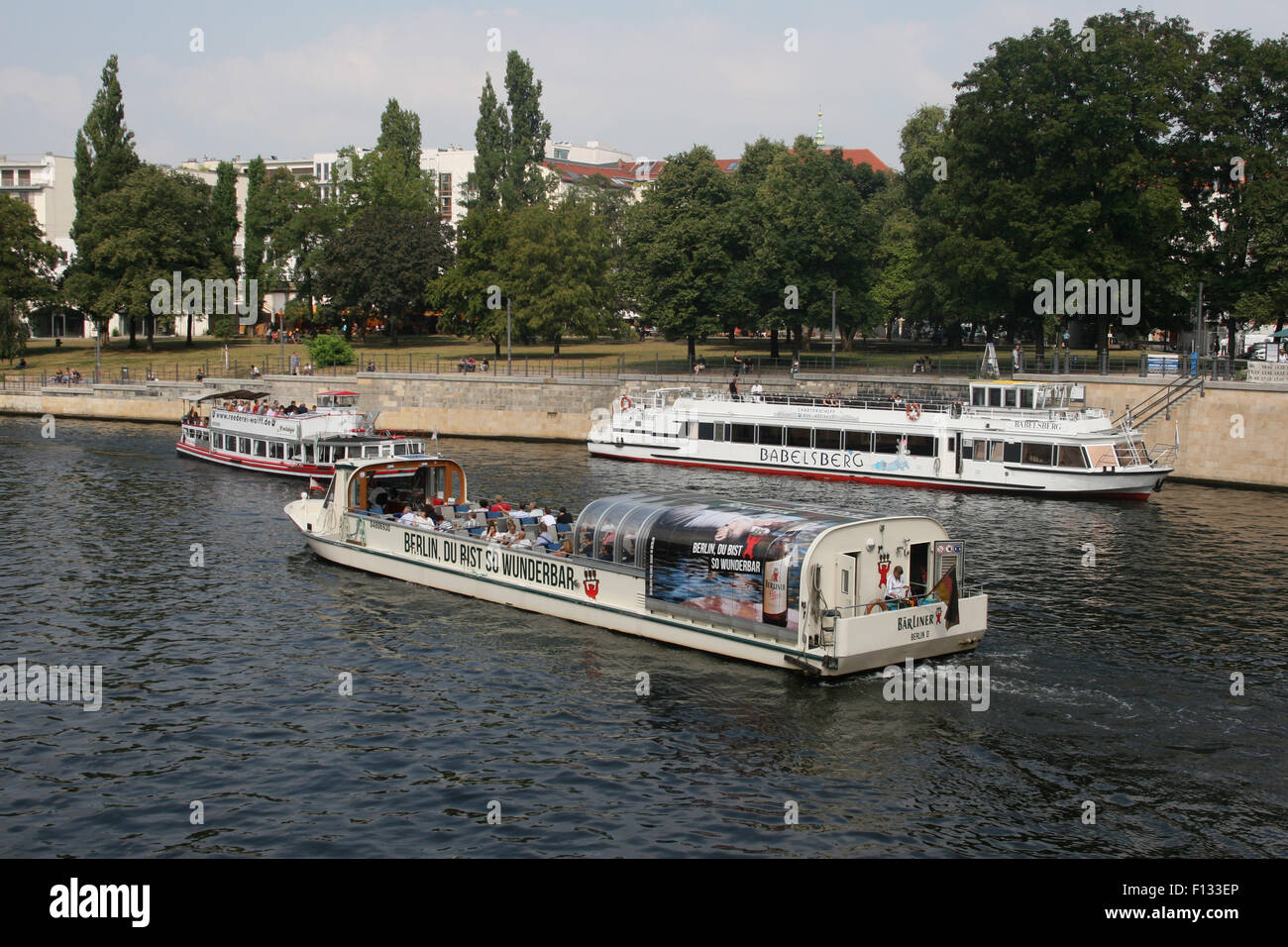 RIVER SPREE BERLIN GERMANY RIVERBOAT SIGHTSEEING Stock Photo - Alamy