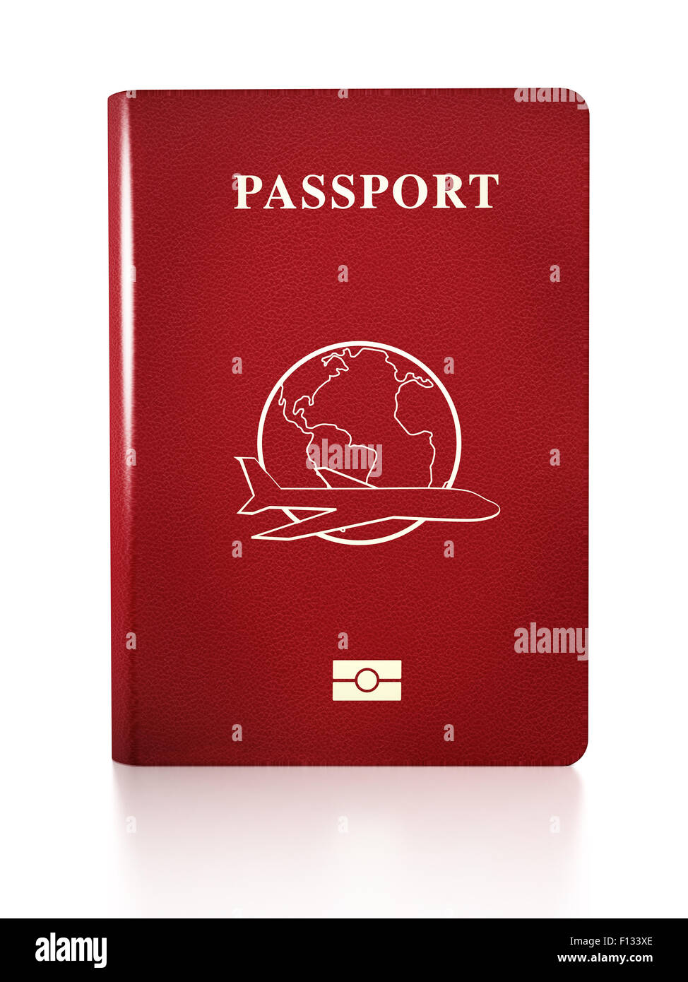 Red passport isolated on white background Stock Photo - Alamy