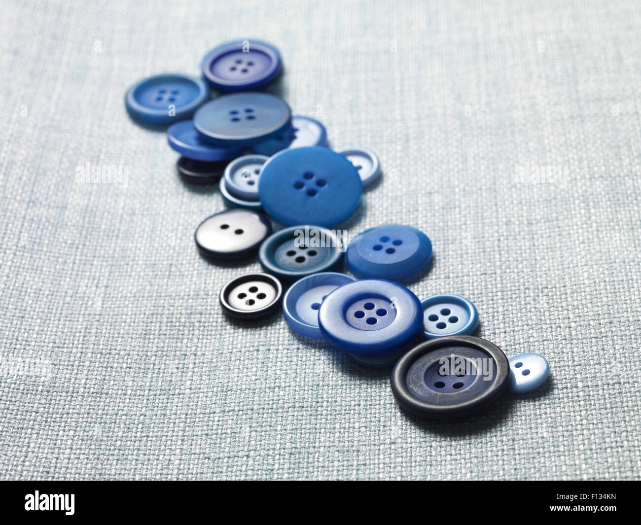 Group of Blue Buttons Stock Photo - Alamy