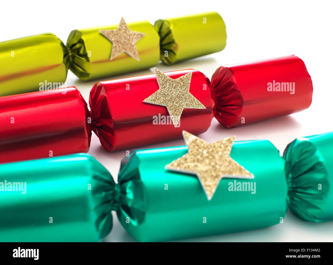 A group of Christmas Crackers Stock Photo - Alamy