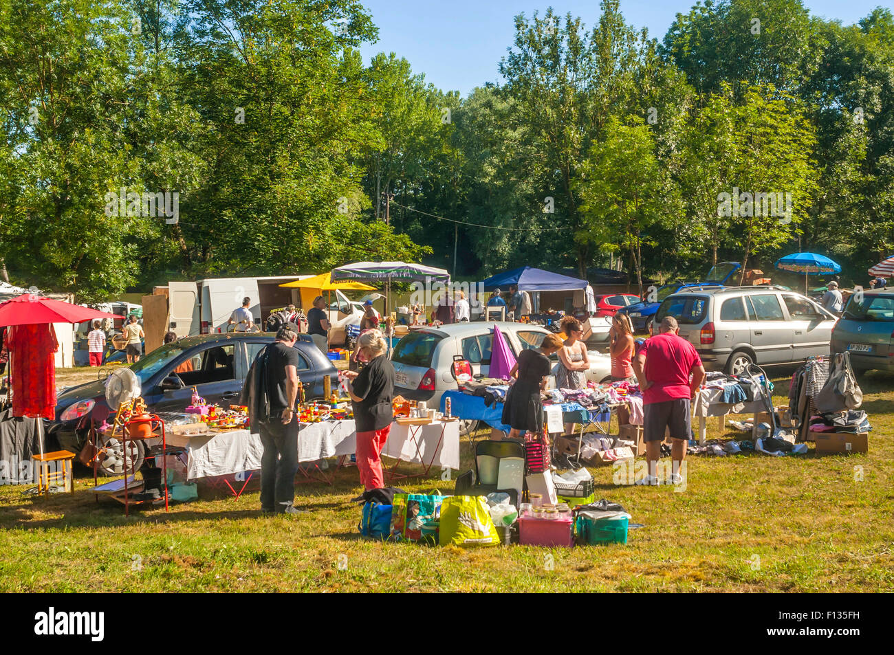 Brocante - car boot sale, France Stock Photo - Alamy