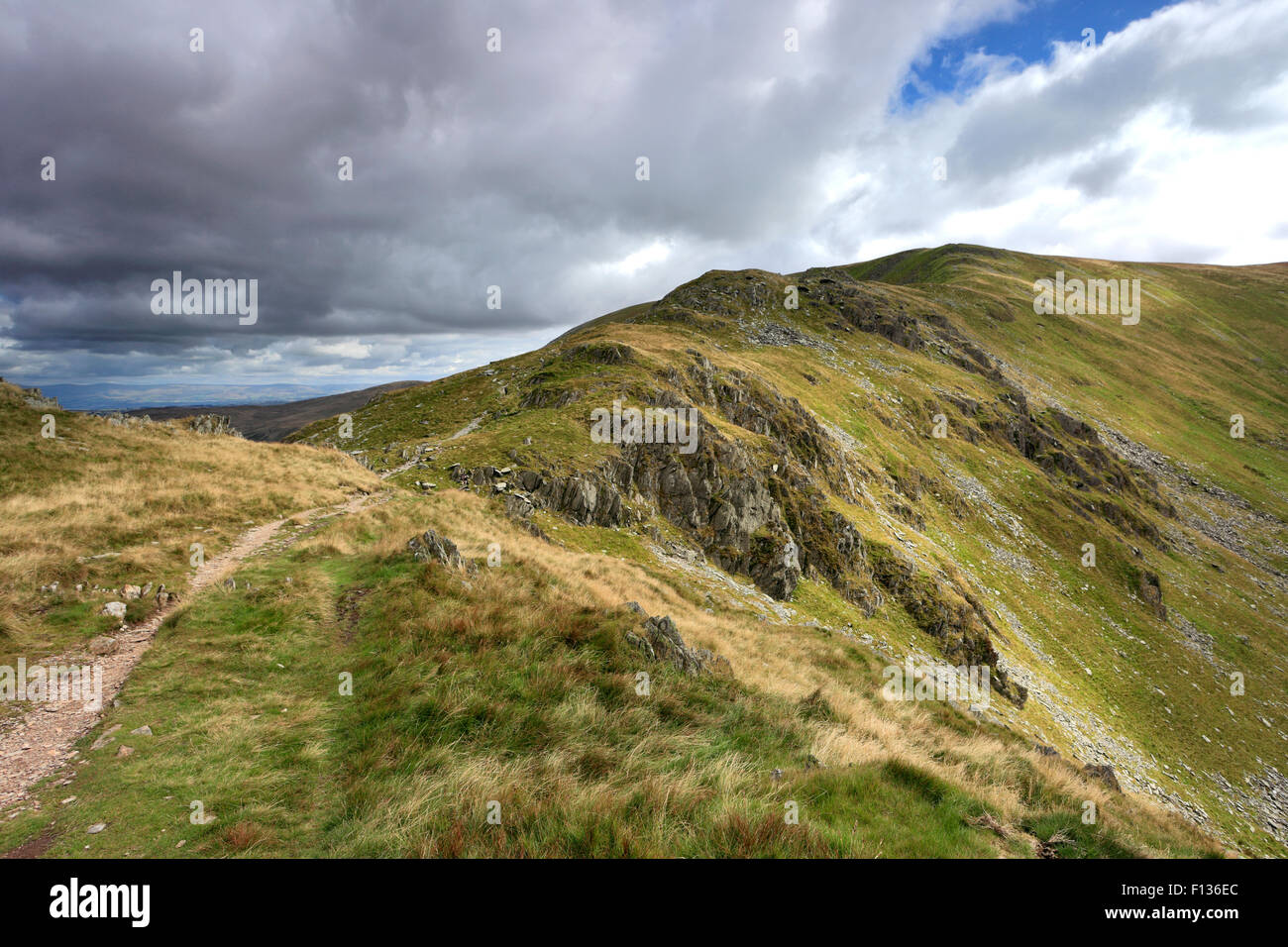 Summer, Nan Bield pass on Mardale Ill Bell Fell, Lake District National ...