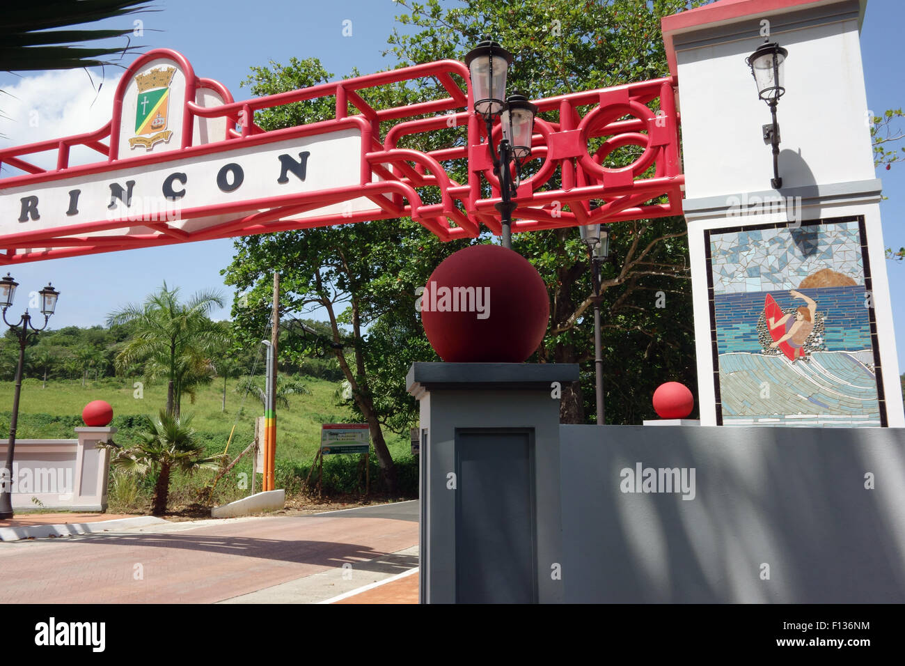 The entrance to the road that is the main surfing area in Puerto Rico ...